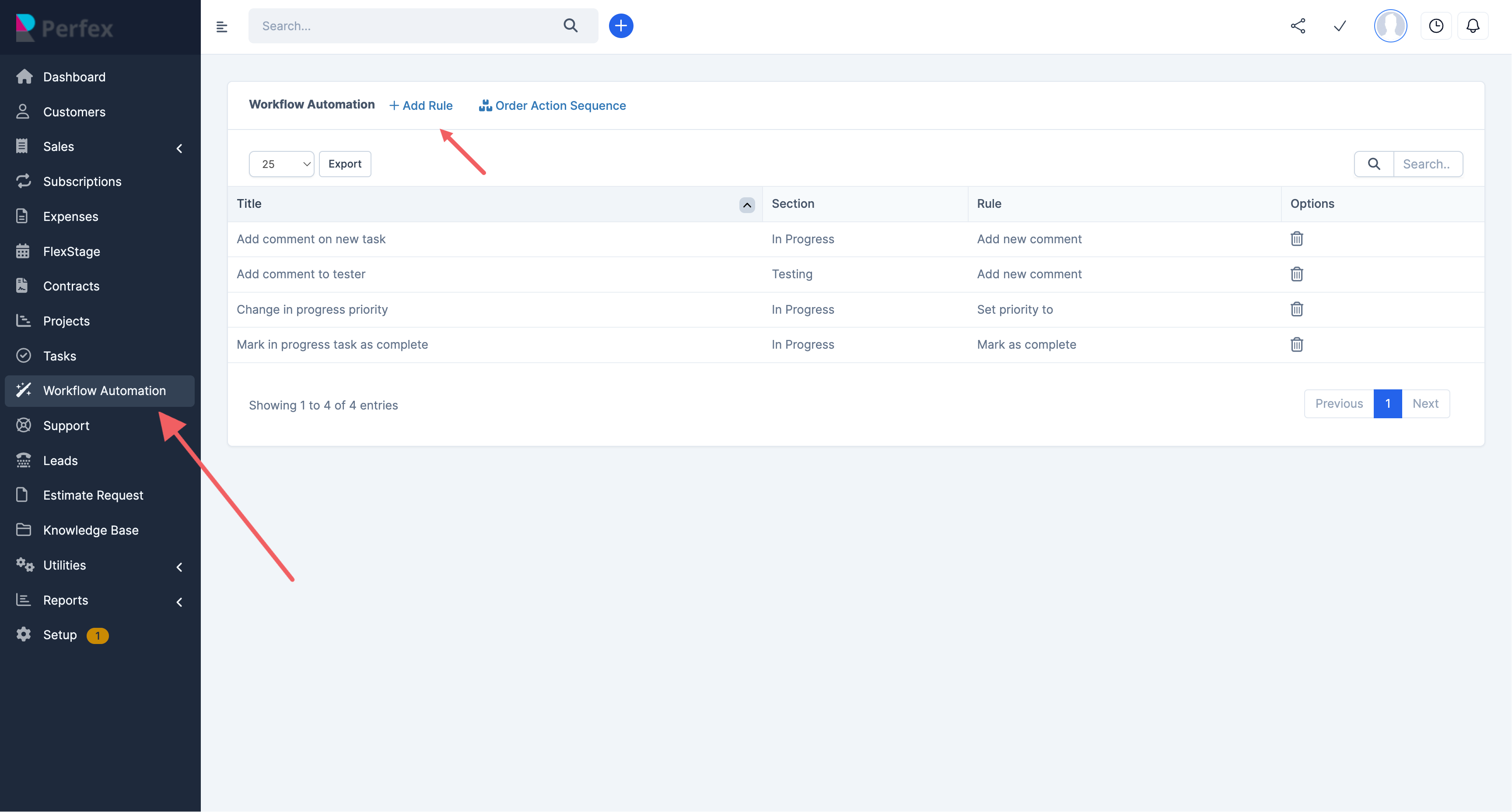 Workflow Rules and Automation Module for Perfex by flexibyte88 | CodeCanyon