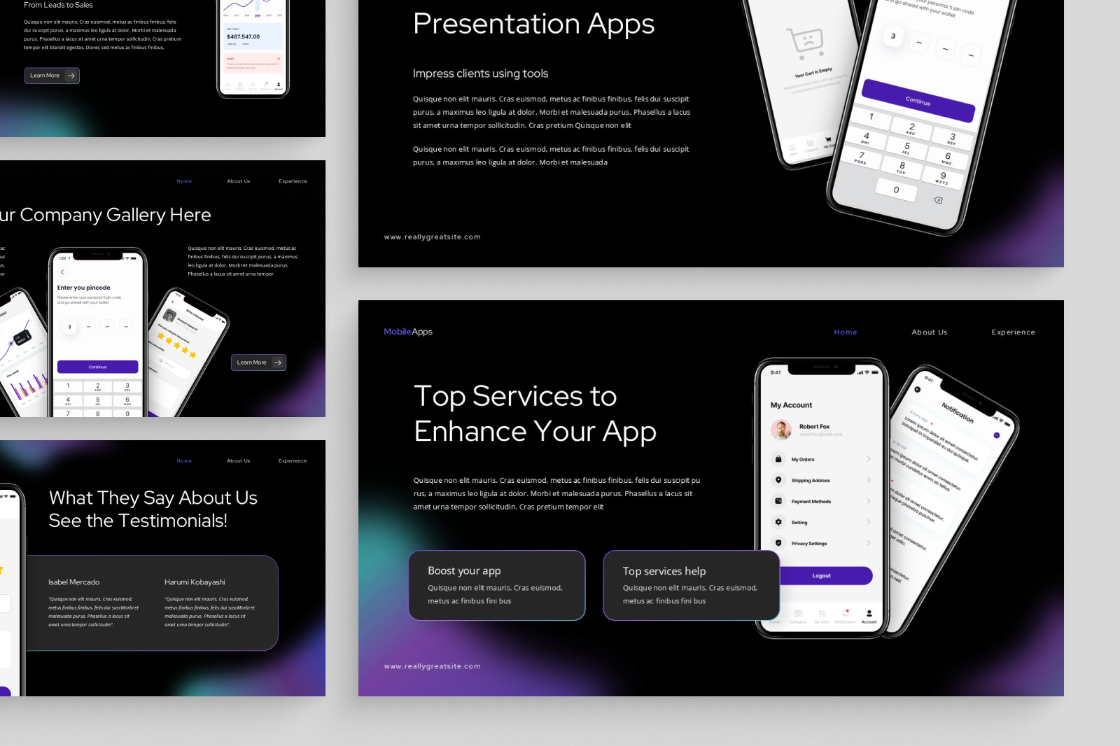 Mobile Apps Presentation, Presentation Templates | GraphicRiver