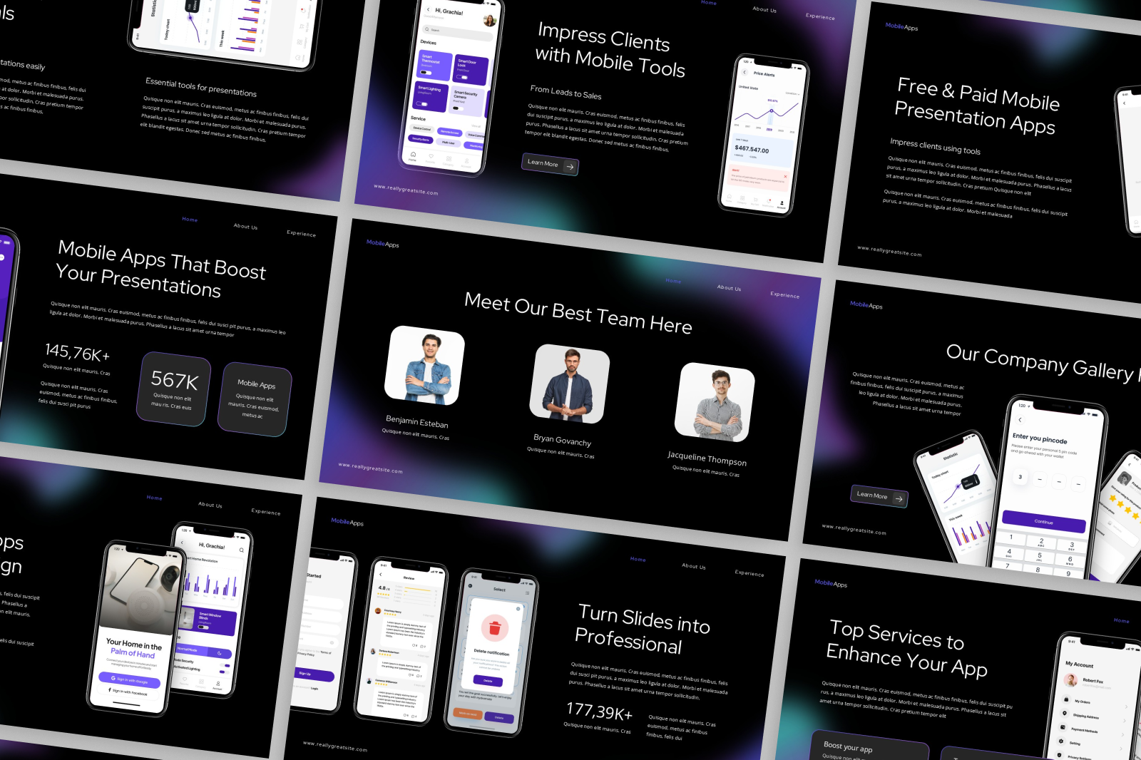 Mobile Apps Presentation, Presentation Templates | GraphicRiver