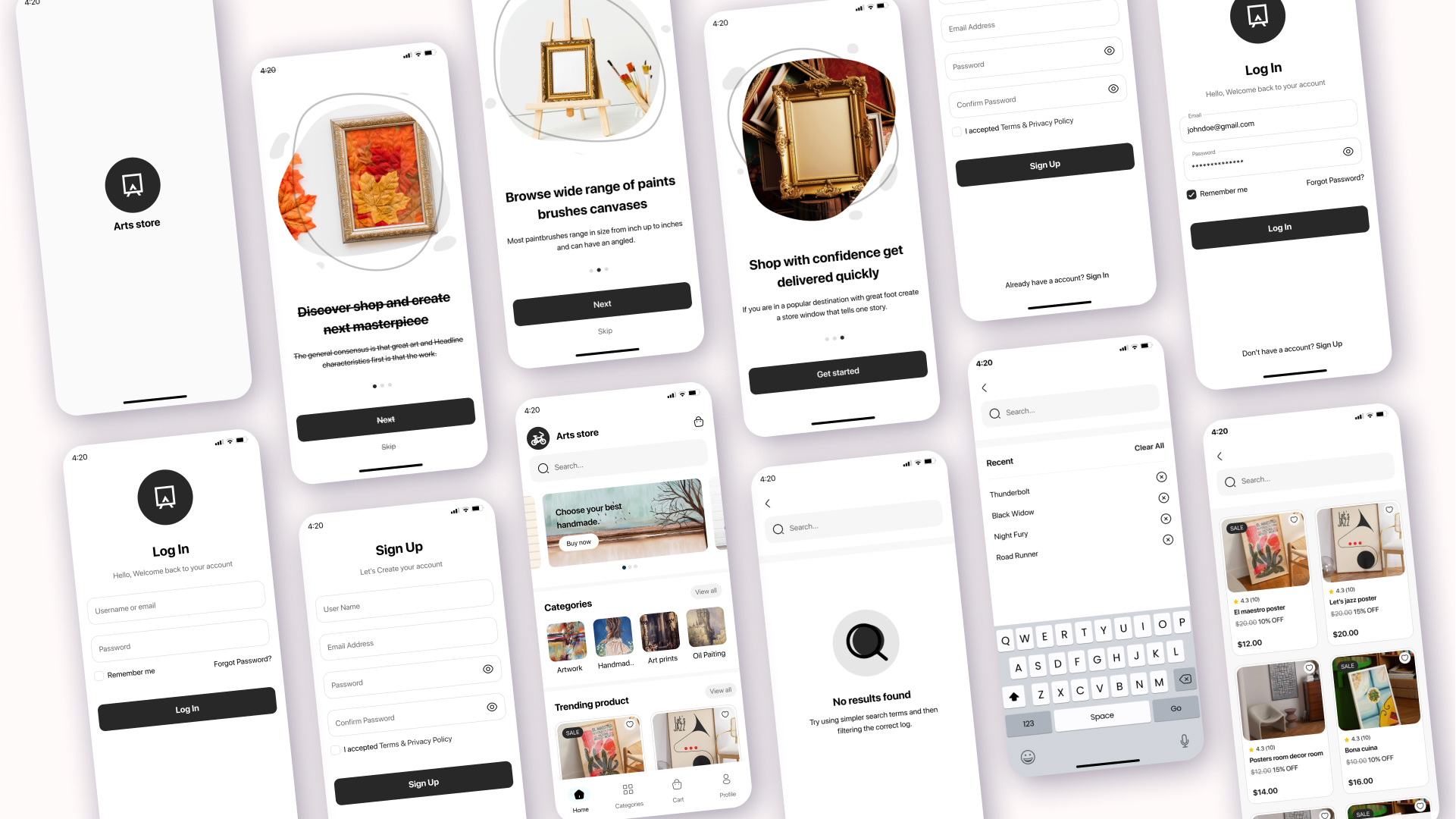 Arts Product Store App - E-commerce Store app in Flutter (Android, iOS) with WooCommerce Full ...