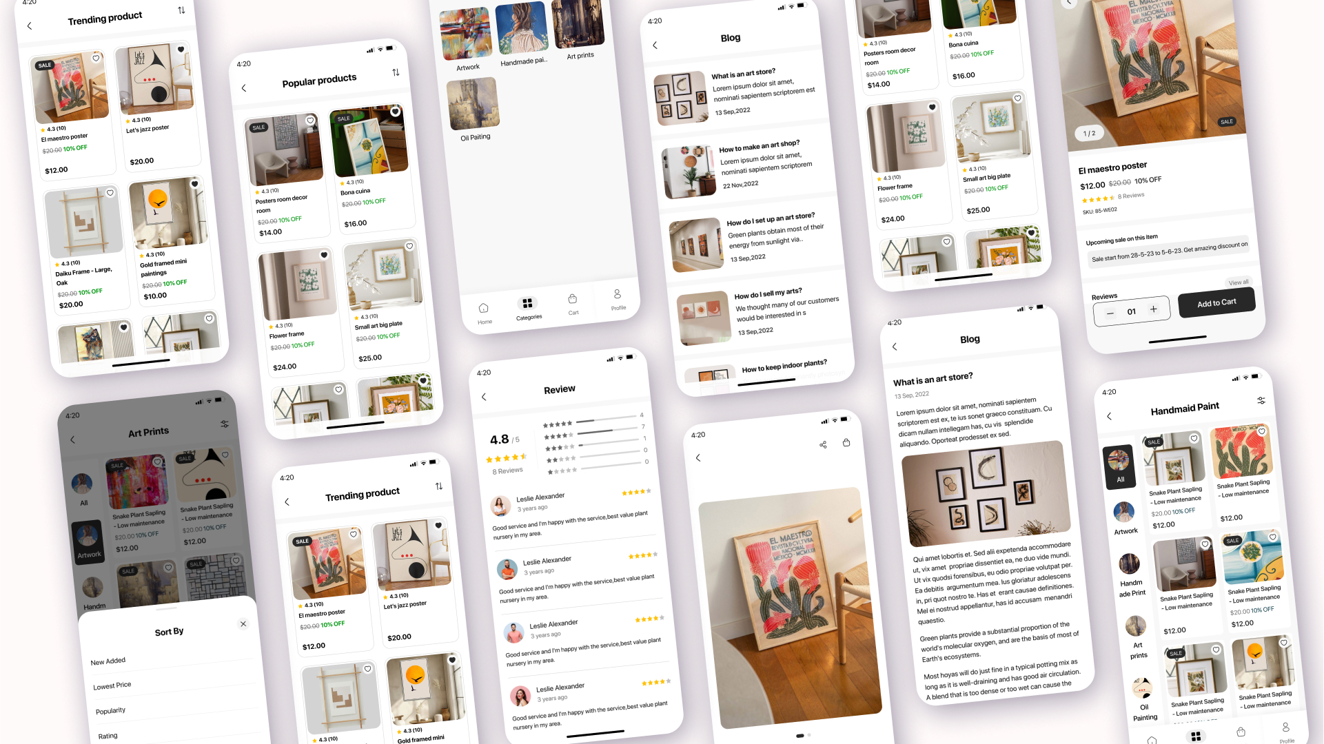 Arts Product Store App - E-commerce Store app in Flutter (Android, iOS) with WooCommerce Full ...