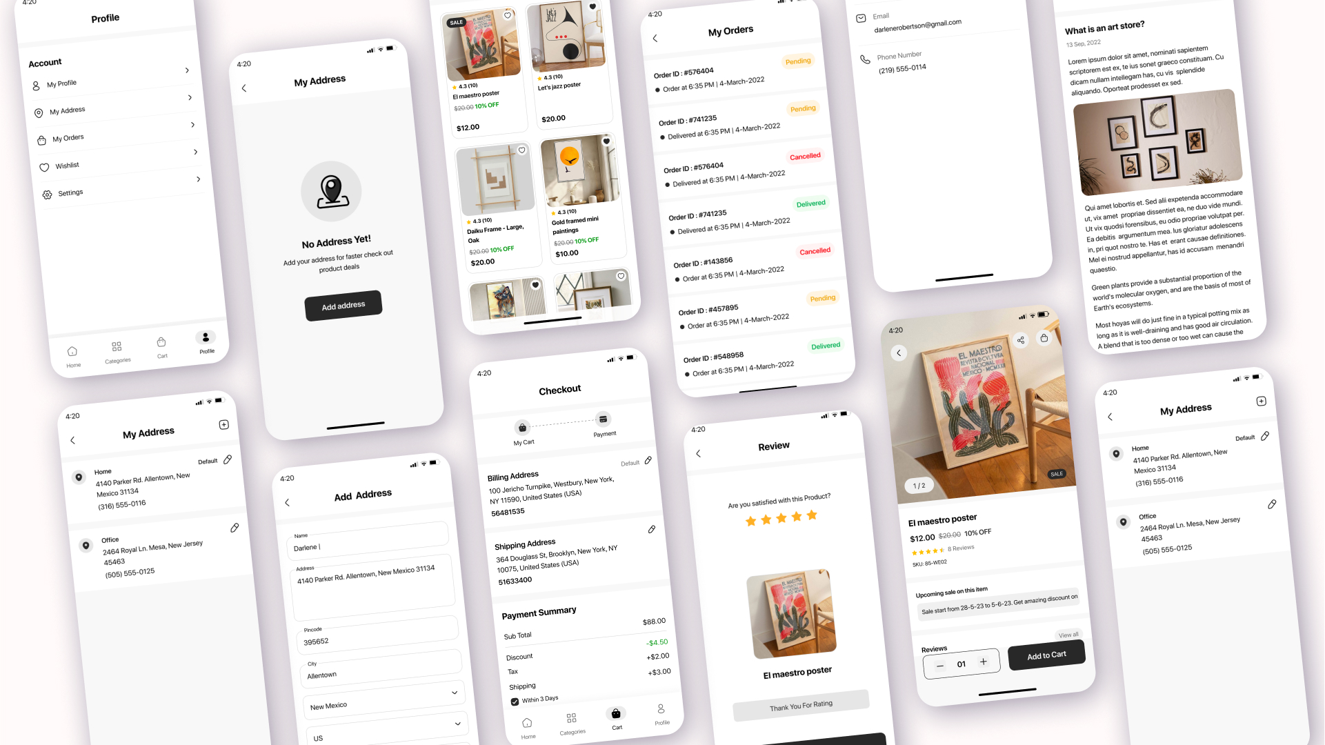Arts Product Store App - E-commerce Store app in Flutter (Android, iOS) with WooCommerce Full ...