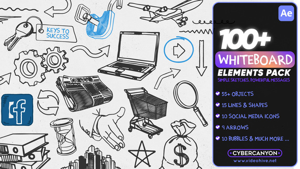 Whiteboard Elements Pack, After Effects Project Files | VideoHive
