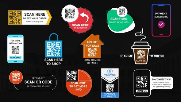 QR Code Titles & Openers, After Effects Project Files | VideoHive