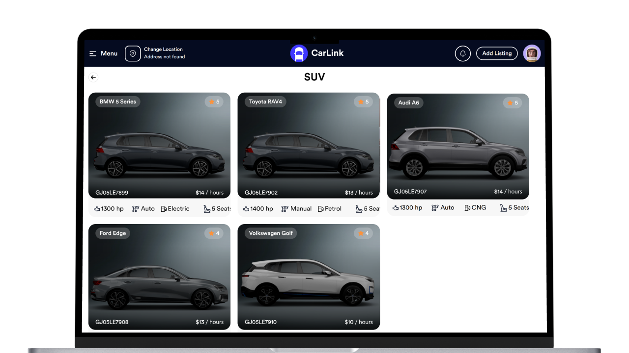 CarLink - Car Rental Booking System - Multivendor Vehicle Hire Platform ...