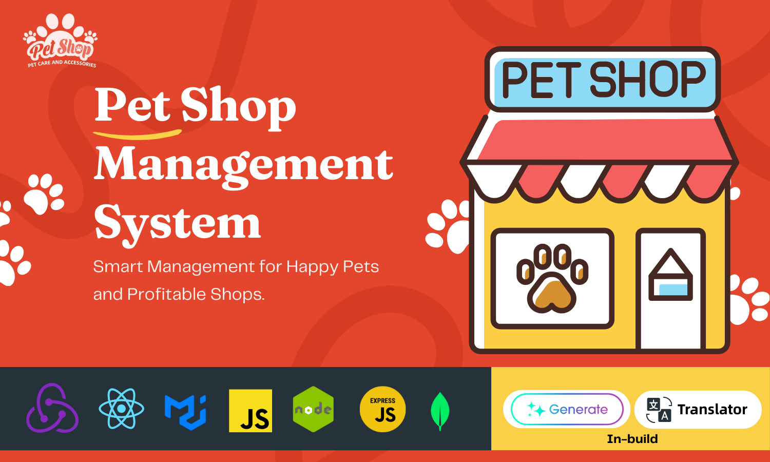 Pet Store Management System | POS System | CRM for Veterinary by samyotech