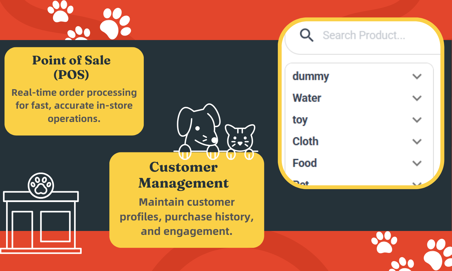 Pet Store Management System | POS System | CRM for Veterinary by samyotech