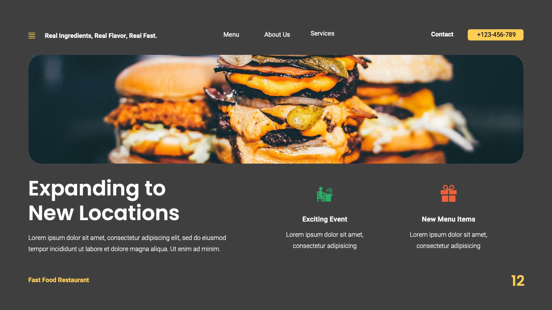 Fast Food PowerPoint Template, Presentation Templates | GraphicRiver