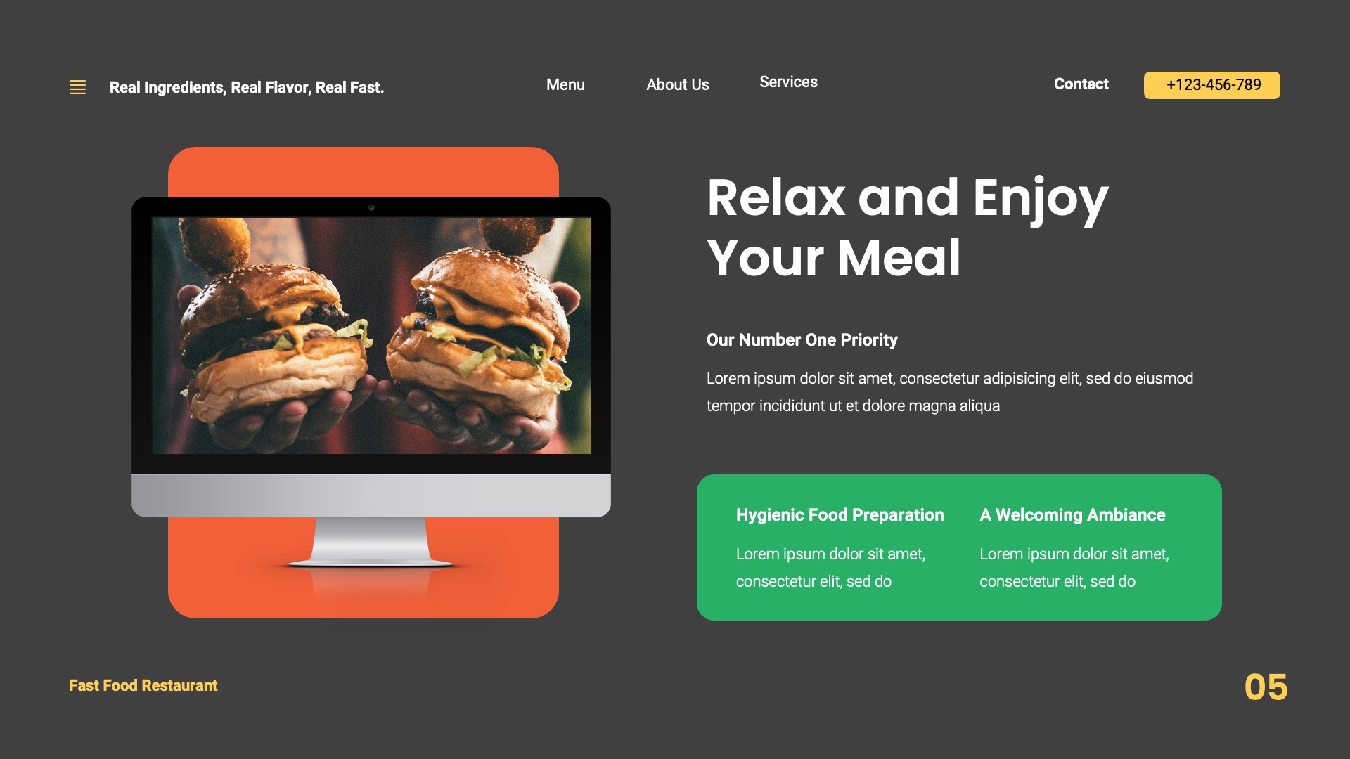 Fast Food PowerPoint Template, Presentation Templates | GraphicRiver