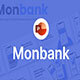 Monbank - Mobile App & SAAS PowerPoint Template, Presentation Templates