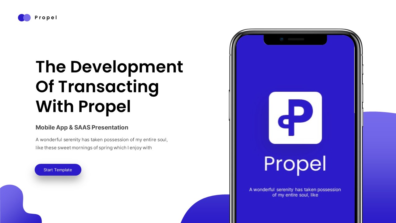 Propel - Mobile App & SAAS PowerPoint Template, Presentation Templates