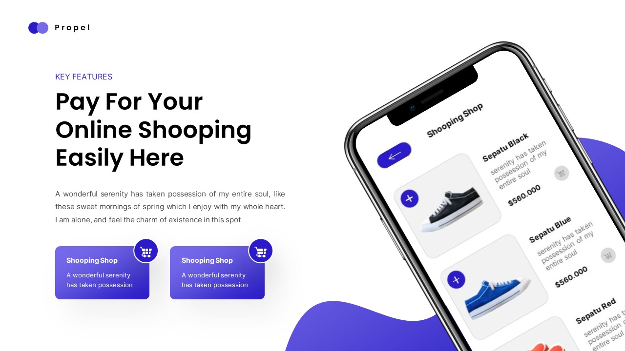 Propel - Mobile App & SAAS PowerPoint Template, Presentation Templates