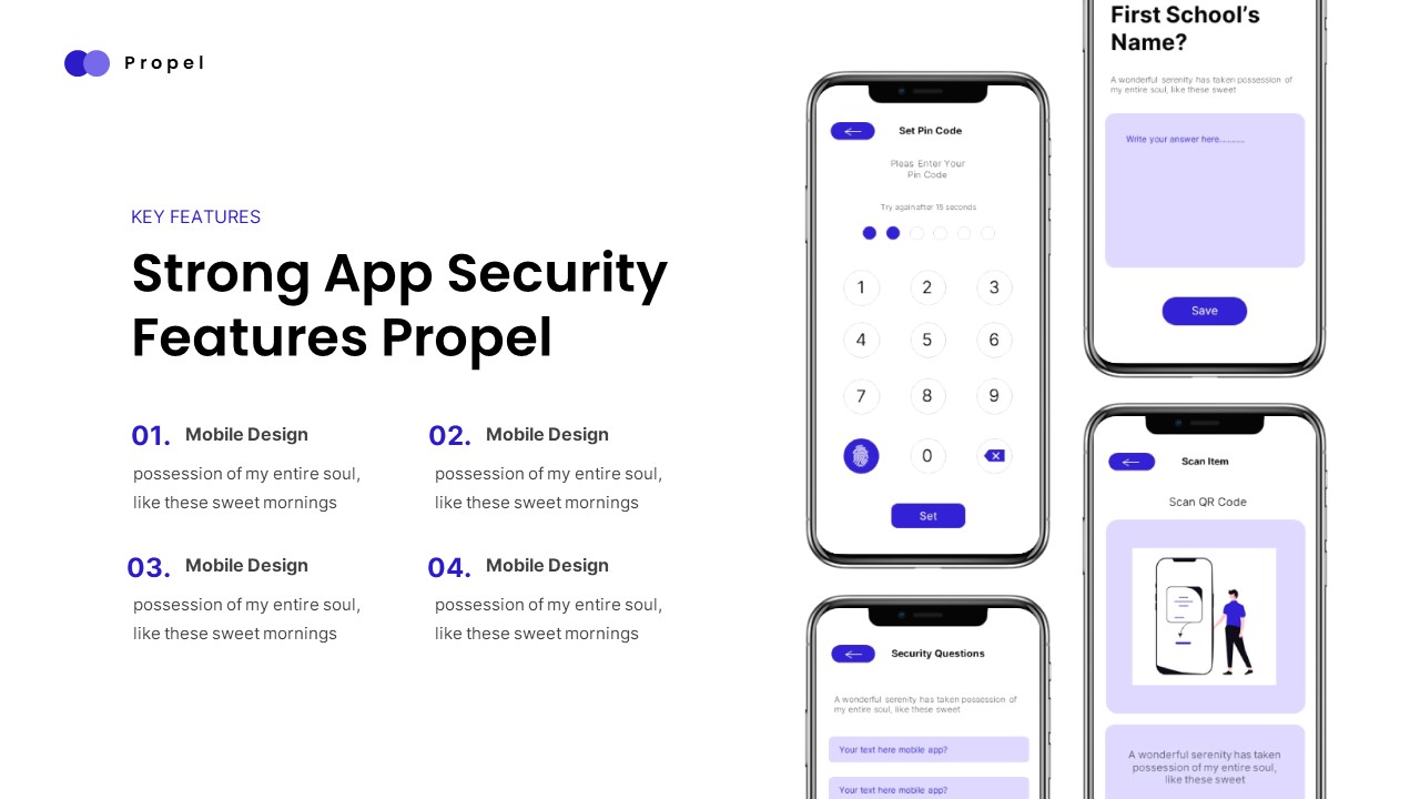 Propel - Mobile App & SAAS PowerPoint Template, Presentation Templates