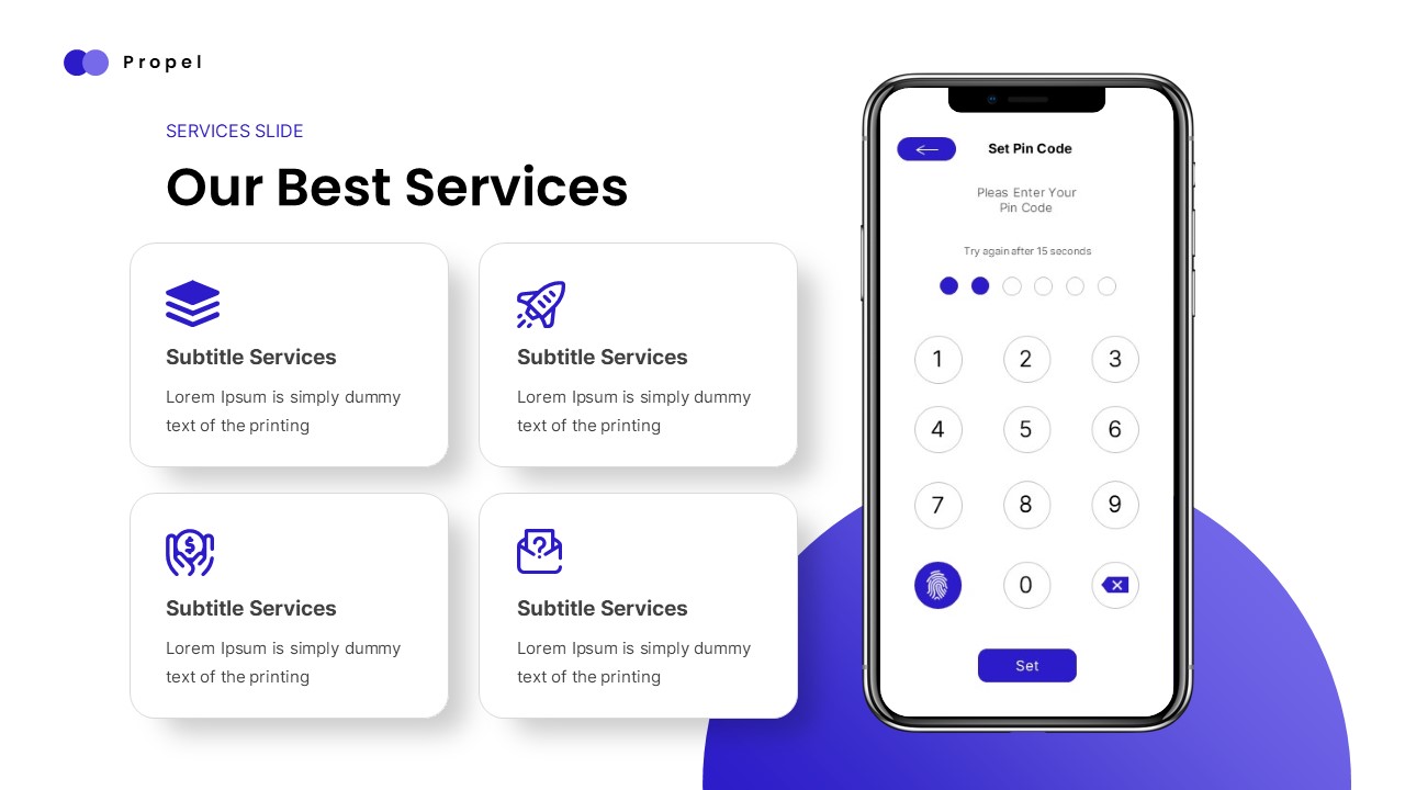 Propel - Mobile App & SAAS PowerPoint Template, Presentation Templates