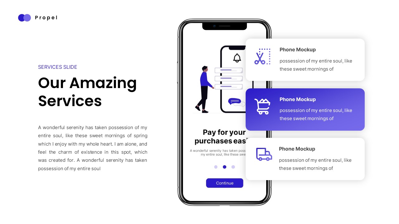 Propel - Mobile App & SAAS PowerPoint Template, Presentation Templates