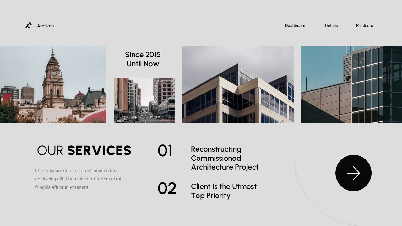 Architecture Company Profile PowerPoint Template, Presentation Templates