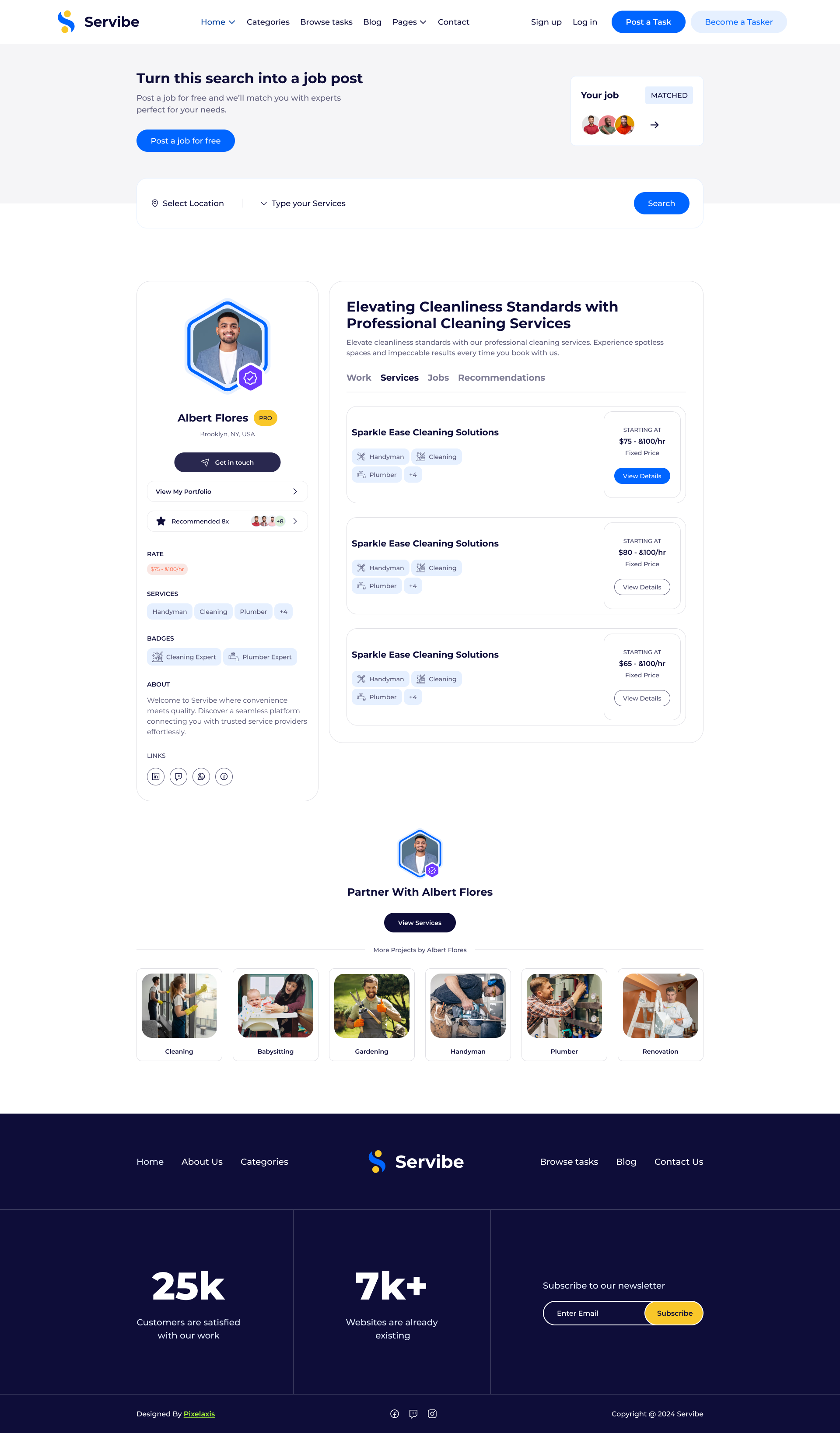 Servibe – On Demand Service Marketplace Figma Template by pixelaxis