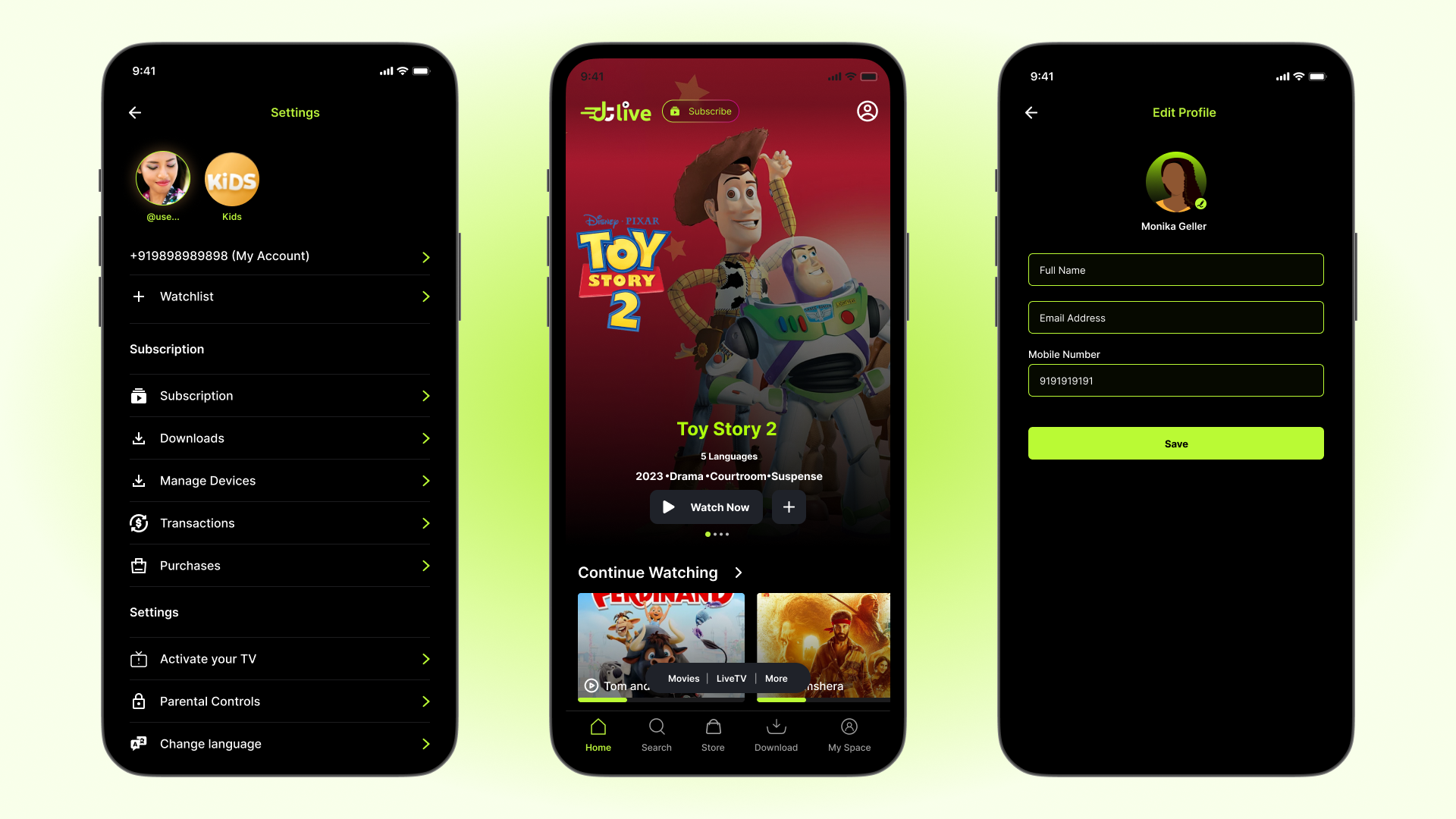 DTLive: Movie, TV Show, OTT, Live TV, Streaming Flutter App (Android ...