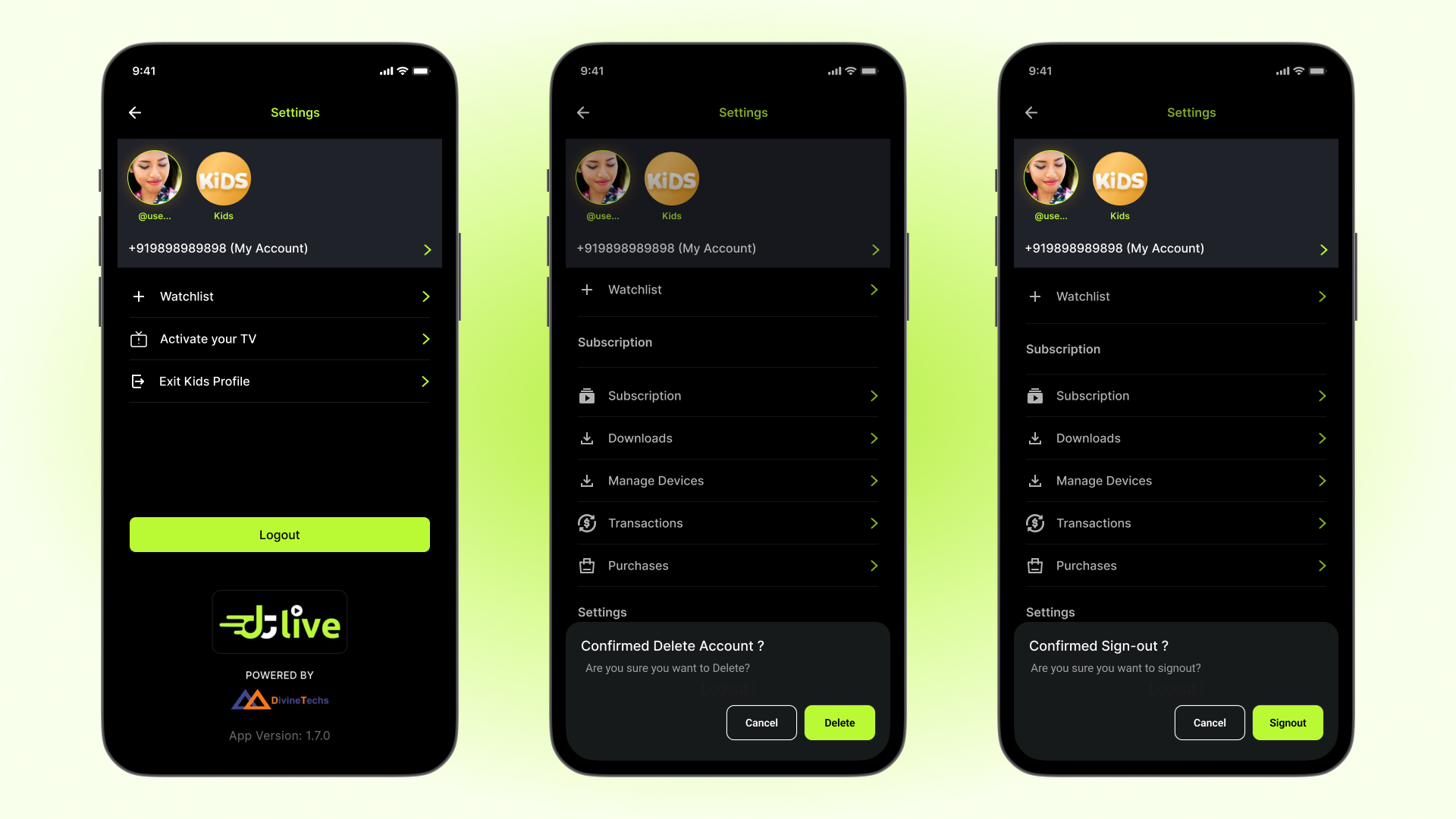 DTLive: Movie, TV Show, OTT, Live TV, Streaming Flutter App (Android ...