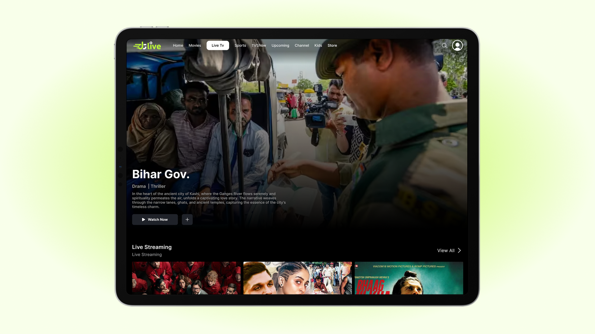 DTLive: Movie, TV Show, OTT, Live TV, Streaming Flutter App (Android ...