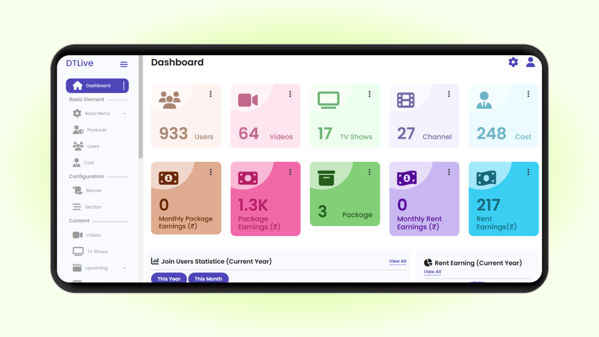 DTLive: Movie, TV Show, OTT, Live TV, Streaming Flutter App (Android ...