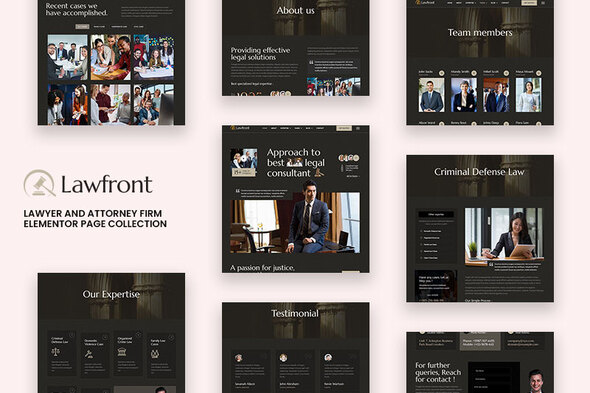 Lawfront - Lawyer & Attorney Firm Elementor Template Kit by EXperthemes
