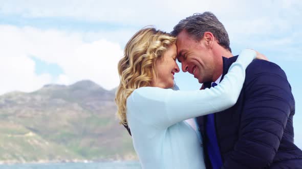 Romantic couple embracing face to face, Stock Footage | VideoHive