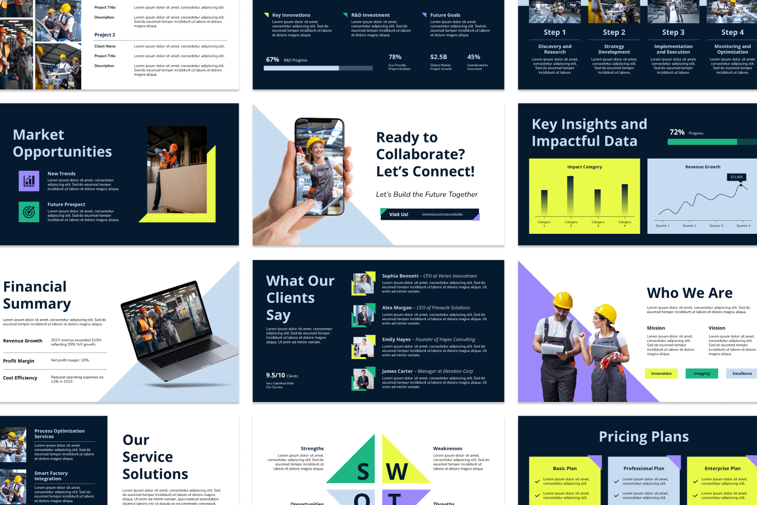 Industry Deck Presentation Template, Presentation Templates | GraphicRiver