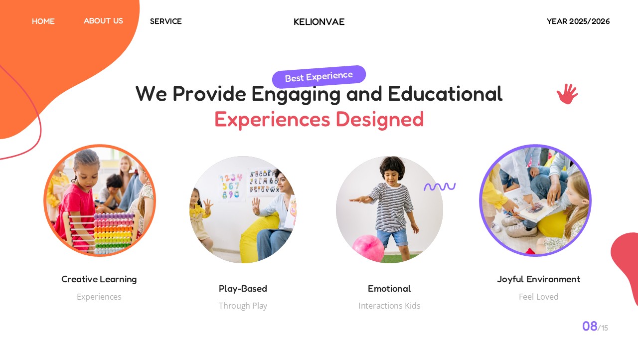 Kindergarten & Preschool Google Slide Template, Presentation Templates