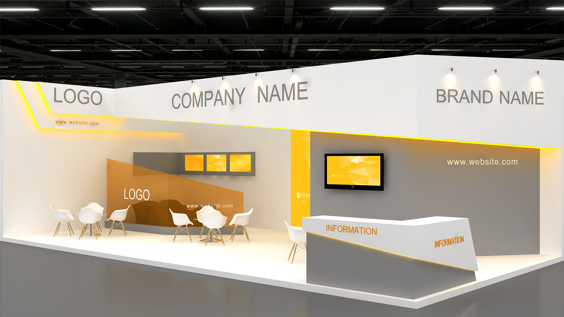 3D Exhibition Booth Model by moarrefiii | 3DOcean