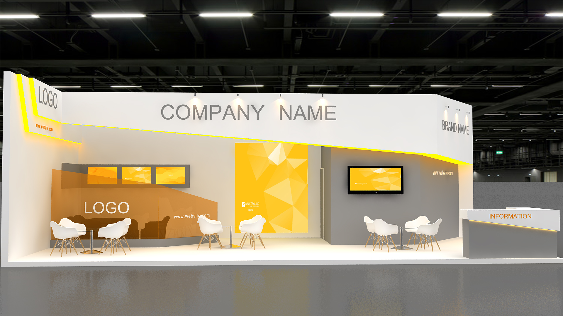 3D Exhibition Booth Model by moarrefiii | 3DOcean