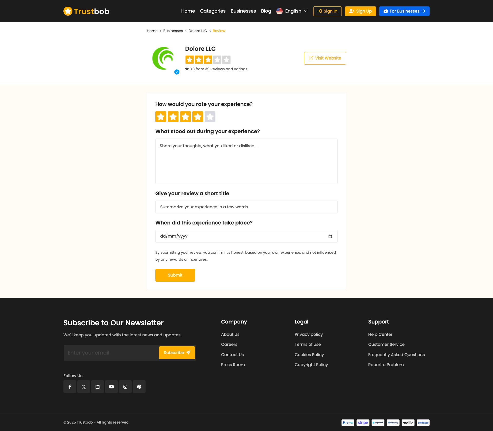 Trustbob - Business Review And Rating Platform (SAAS) by Vironeer | CodeCanyon