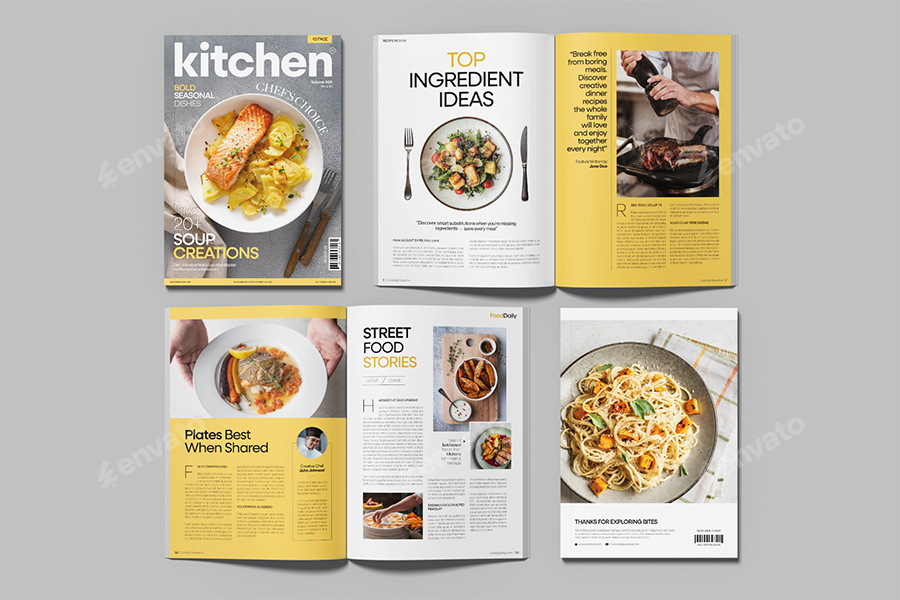 Cooking & Food Magazine Template, Print Templates | GraphicRiver