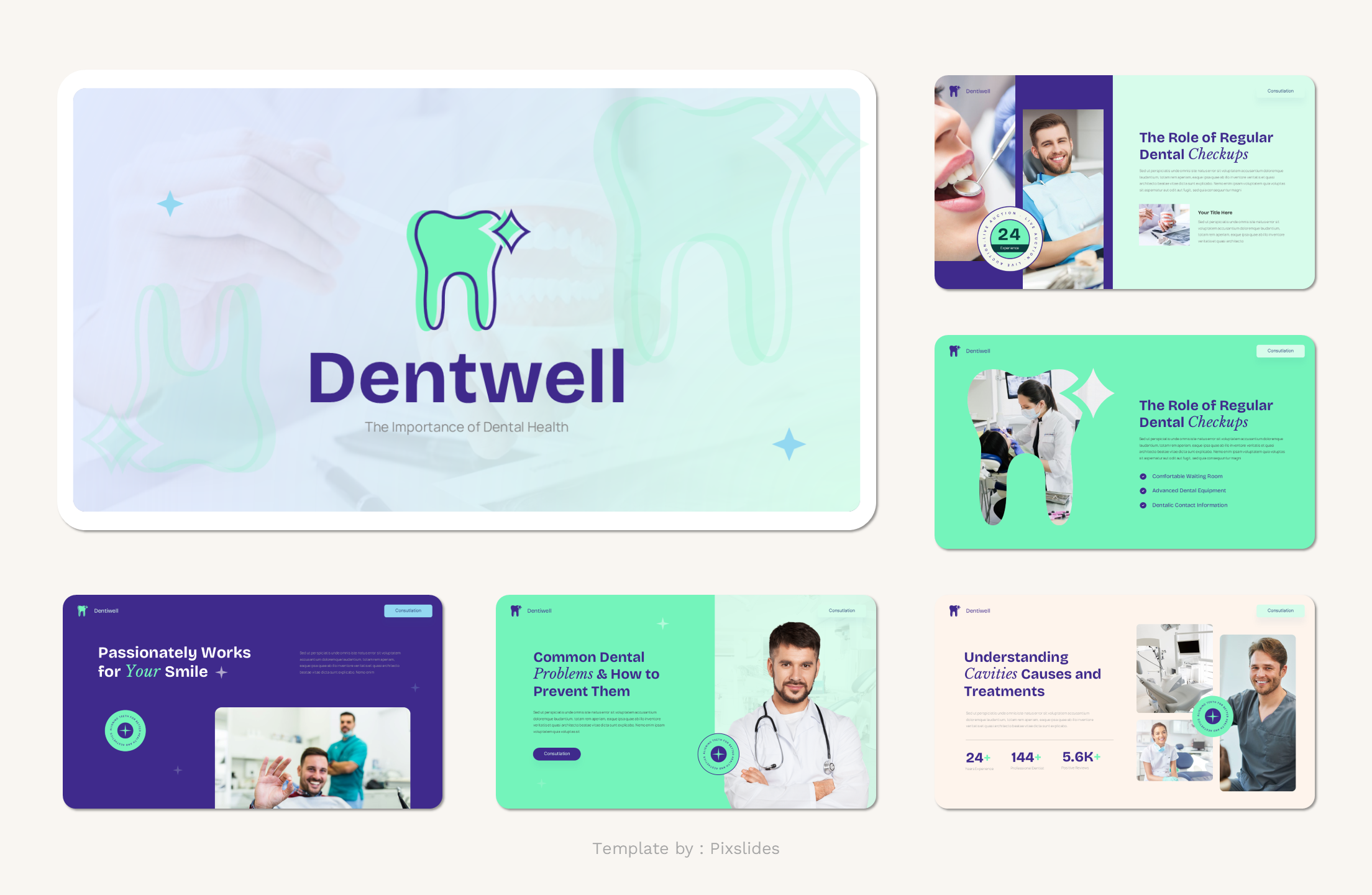 Dentiwel - Dental Care & Dentist Keynote Presentation Template ...