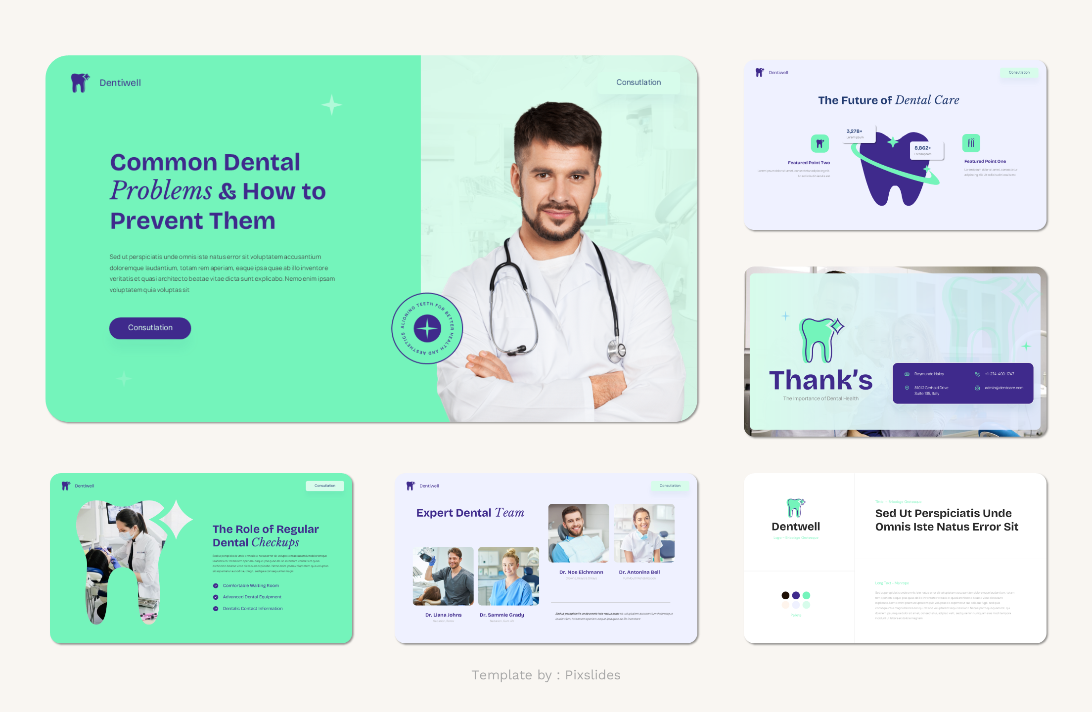 Dentiwel - Dental Care & Dentist Keynote Presentation Template ...
