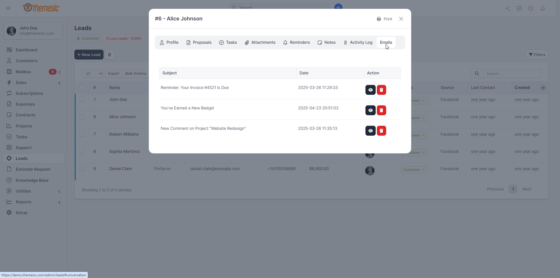 Mailbox - Webmail based e-mail client module for Perfex CRM by themesic