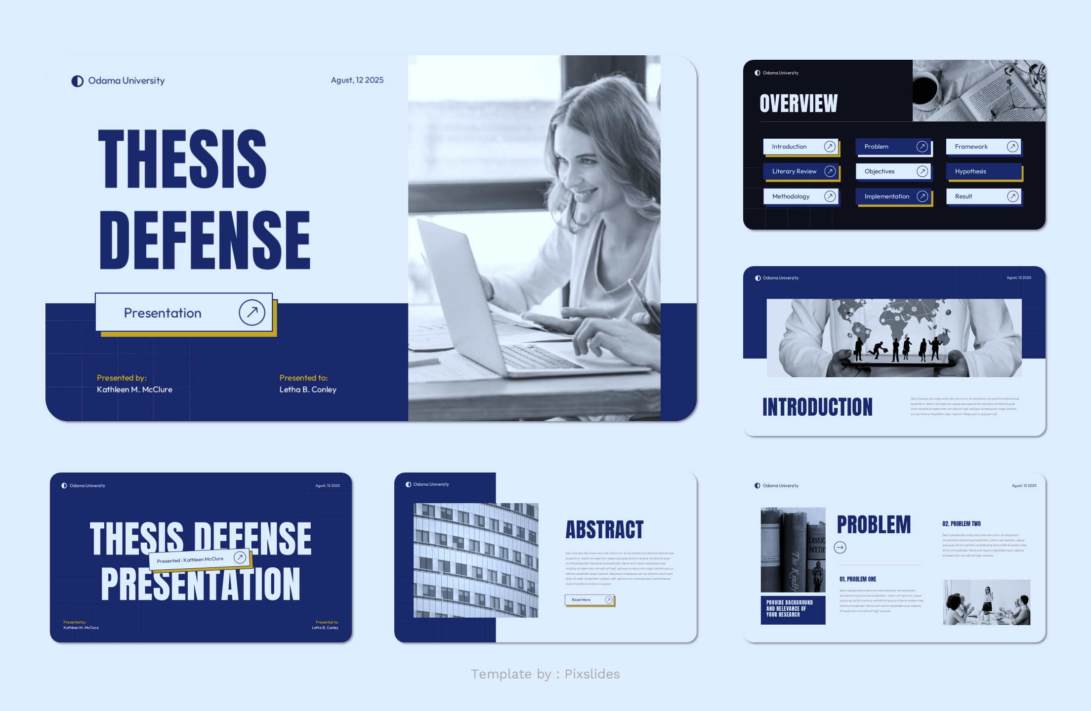 Thesis Defense PowerPoint Presentation Template, Presentation Templates
