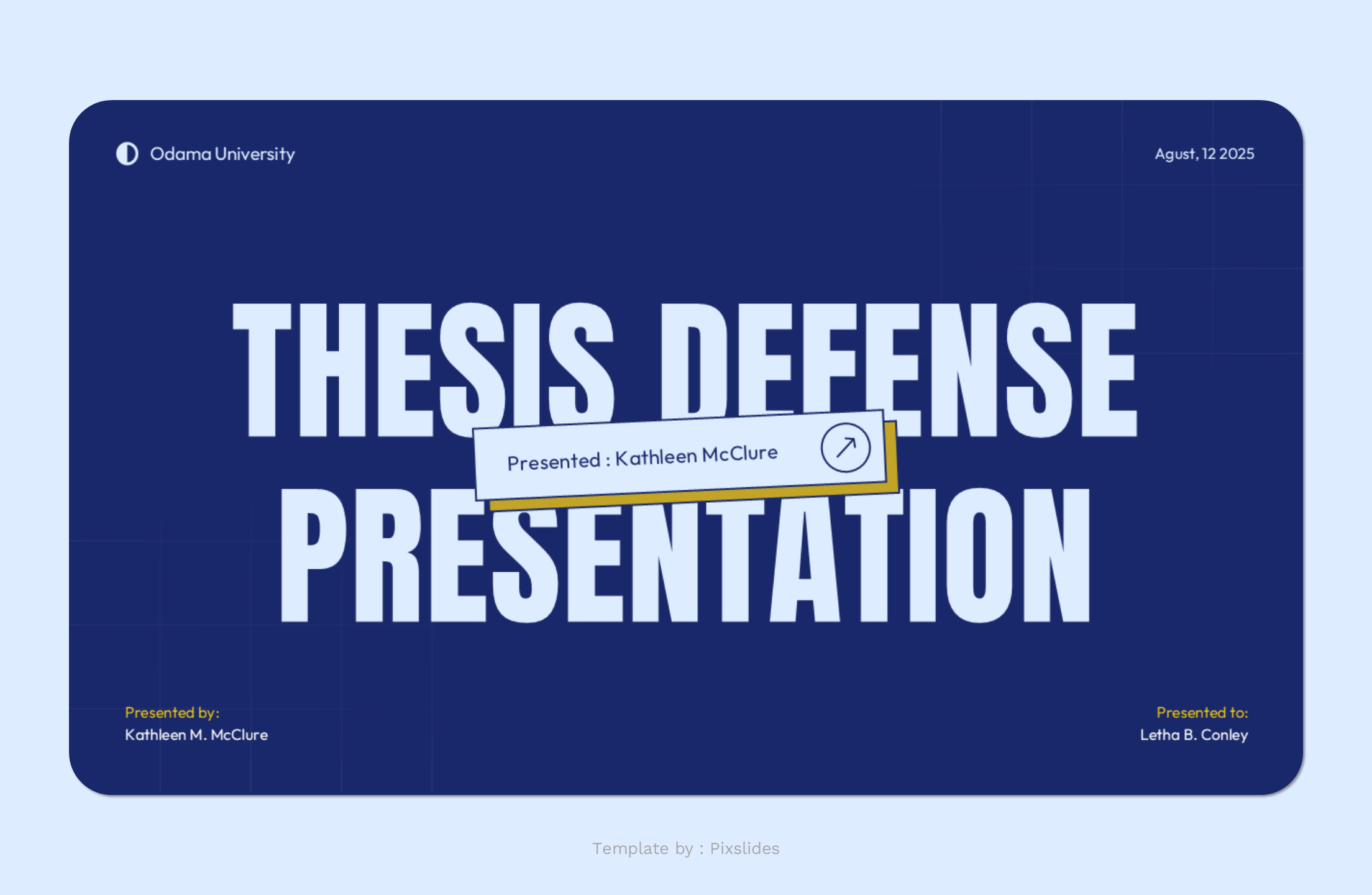 Thesis Defense PowerPoint Presentation Template, Presentation Templates