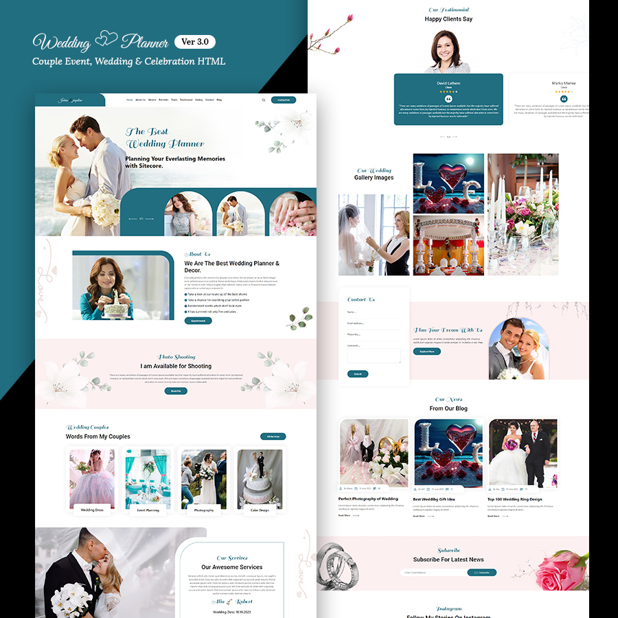 Wedding Event - Wedding Invitation and Celebration HTML Template by ...