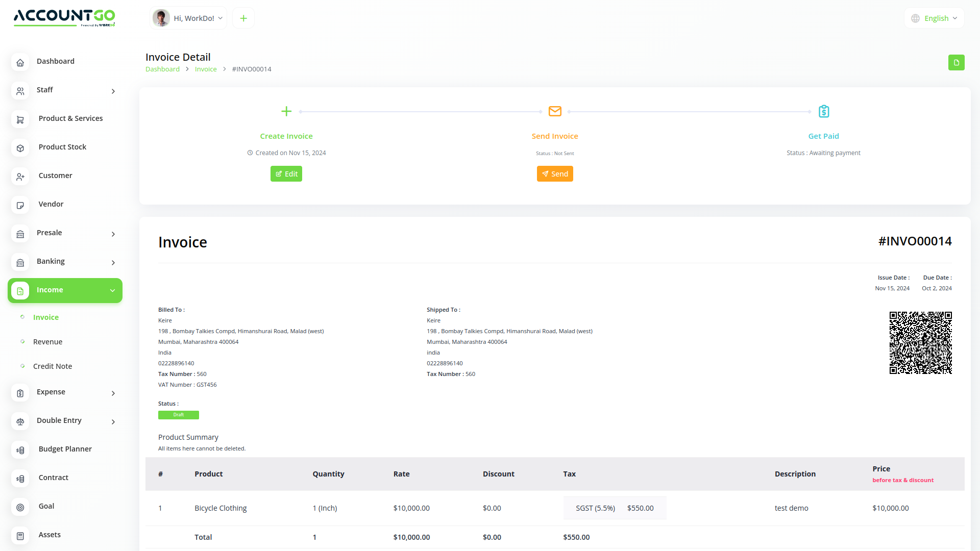 AccountGo SaaS - Accounting and Billing Tool by WorkDo | CodeCanyon