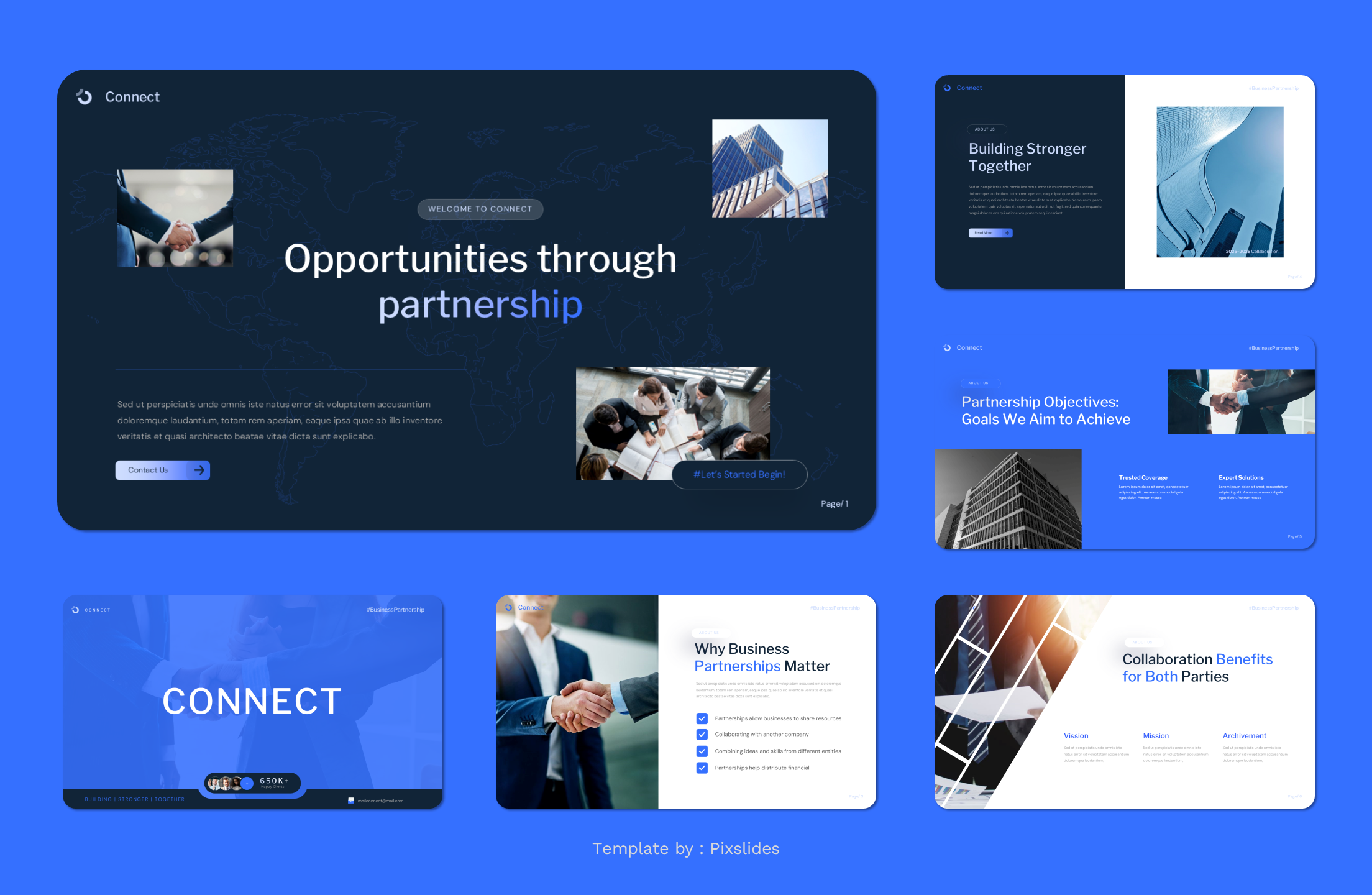 Connect - Business Partnership PowerPoint Presentation Template ...