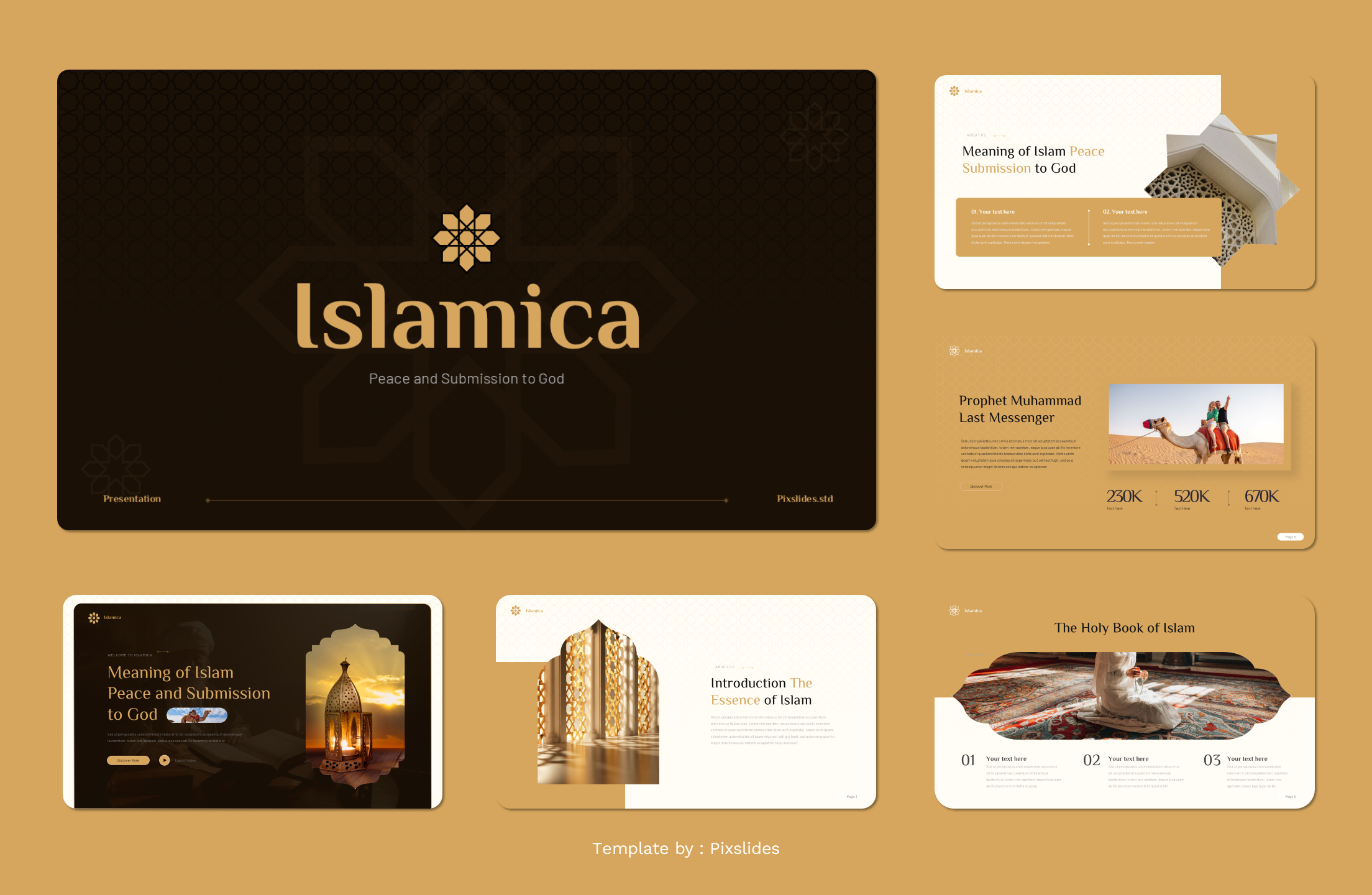 Islamica - Islamic Keynote Presentation Template, Presentation Templates