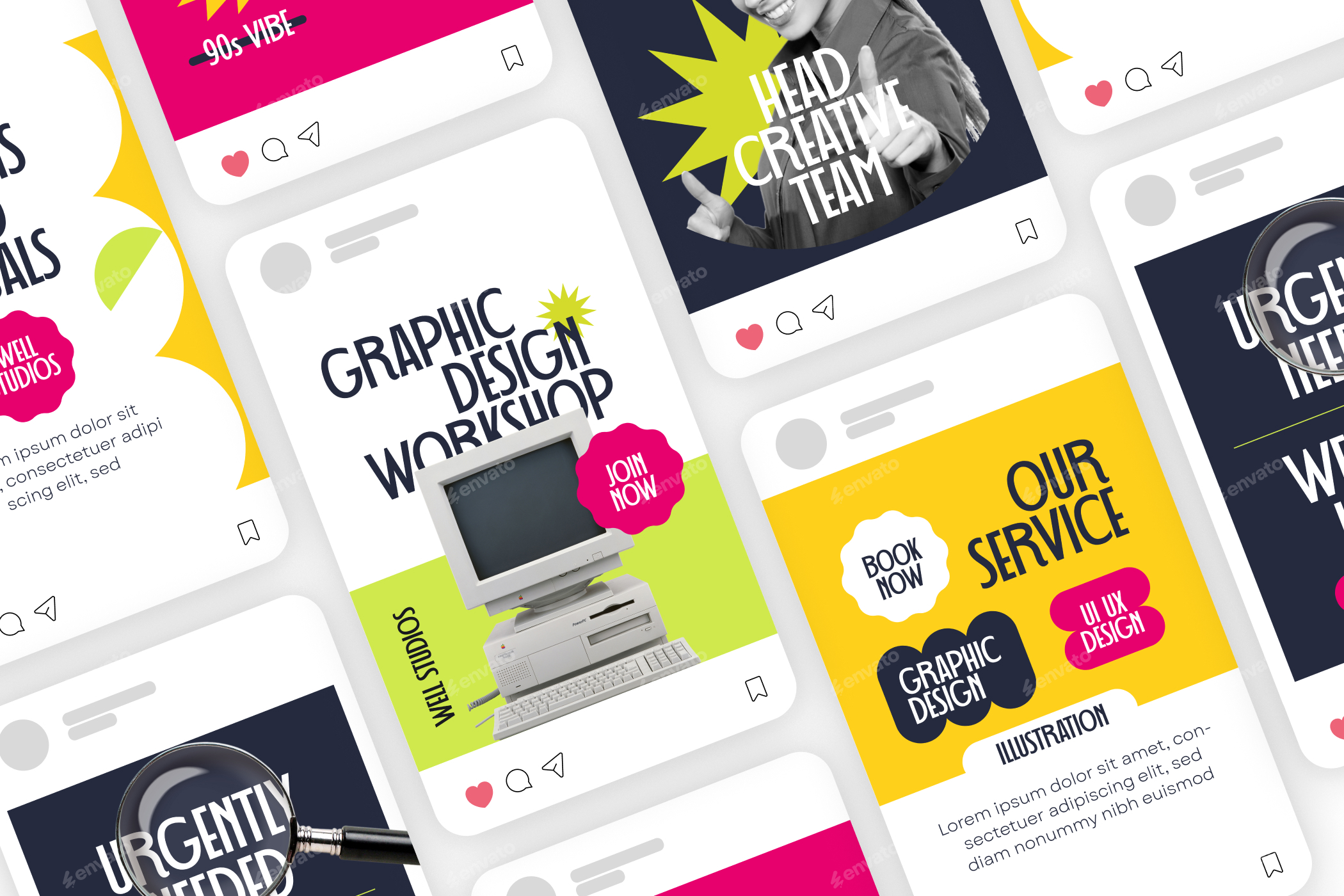 Geometric Funky - Instagram Post, Web Elements | GraphicRiver