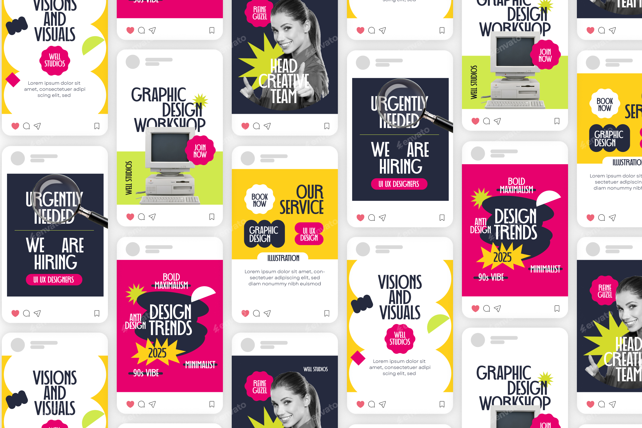 Geometric Funky - Instagram Post, Web Elements | GraphicRiver