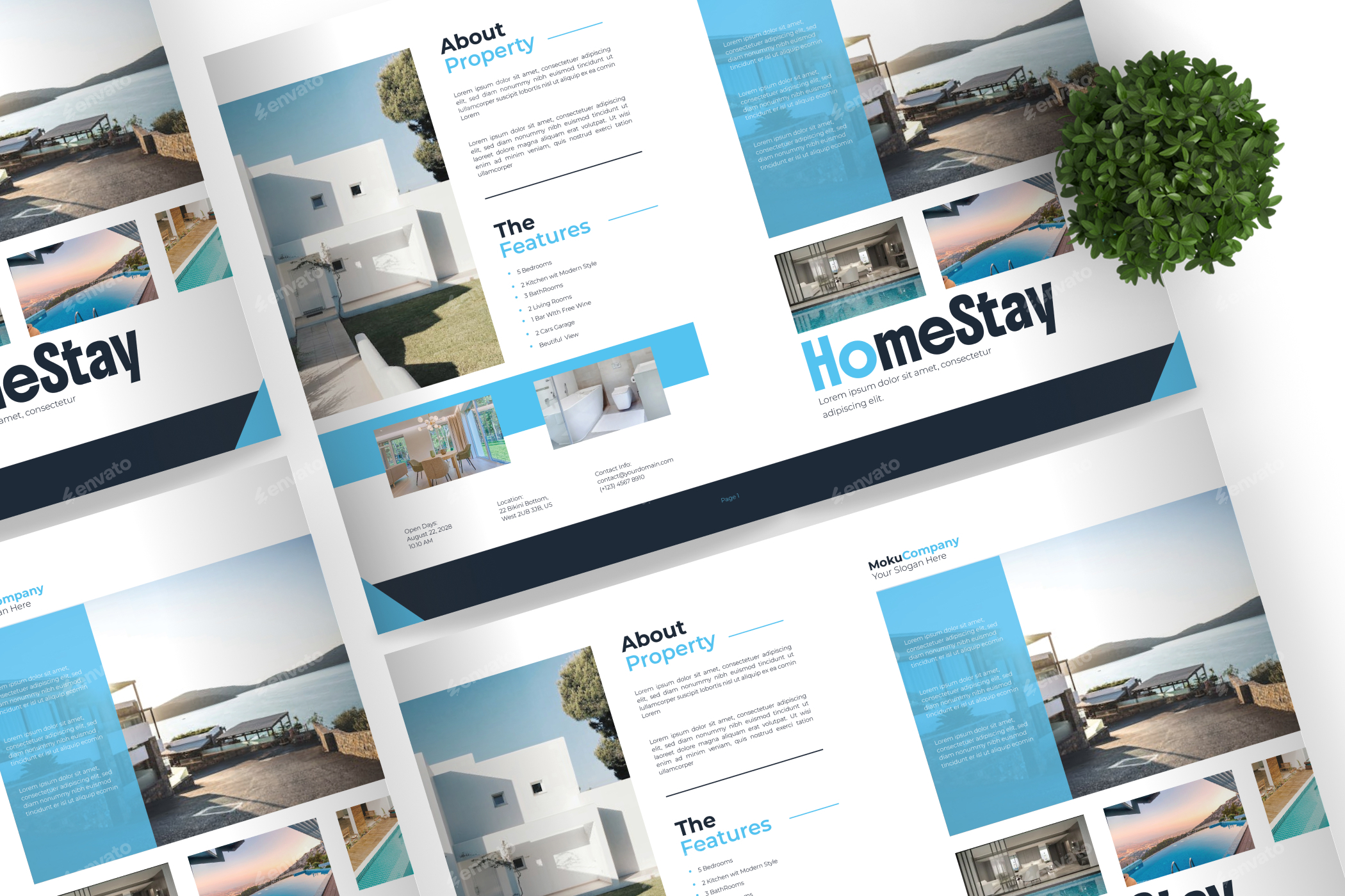 Homestay - Bifold Brochure, Print Templates | GraphicRiver