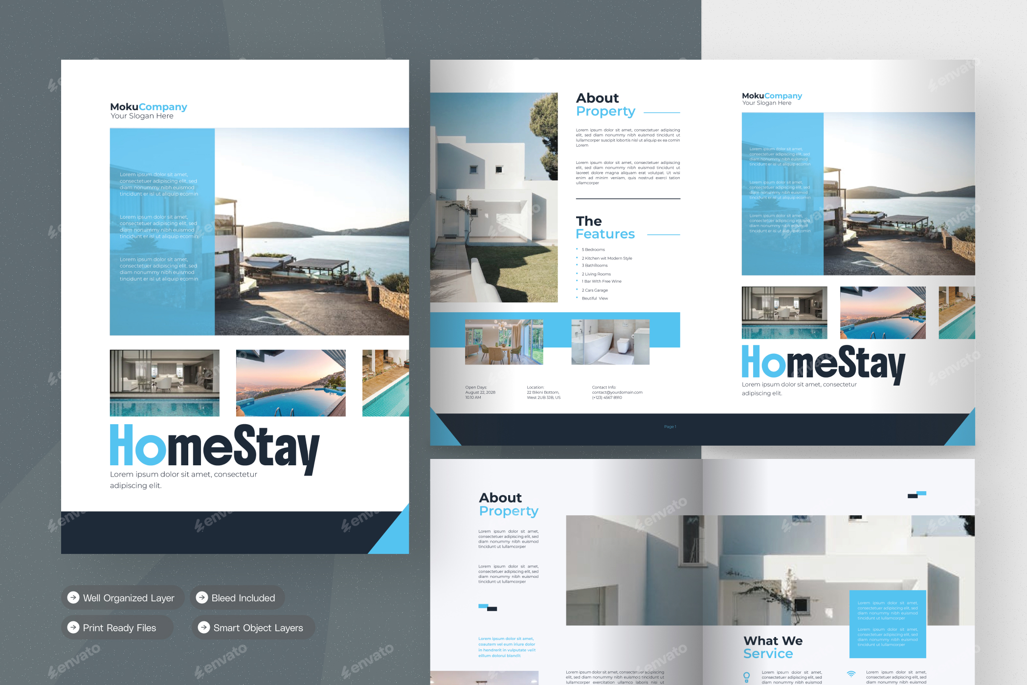 Homestay - Bifold Brochure, Print Templates | GraphicRiver
