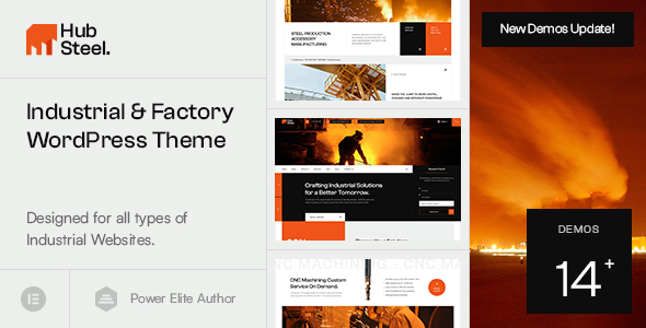 Hubsteel - Industry & Manufacturing Factory Theme by Case-Themes ...