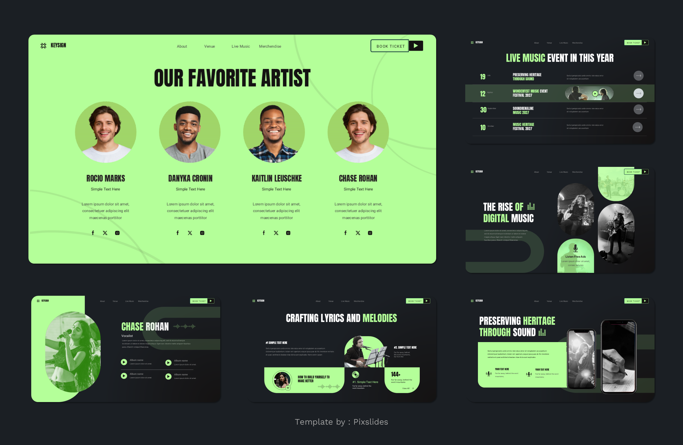 Keysign - Music & Event PowerPoint Presentation Template, Presentation ...