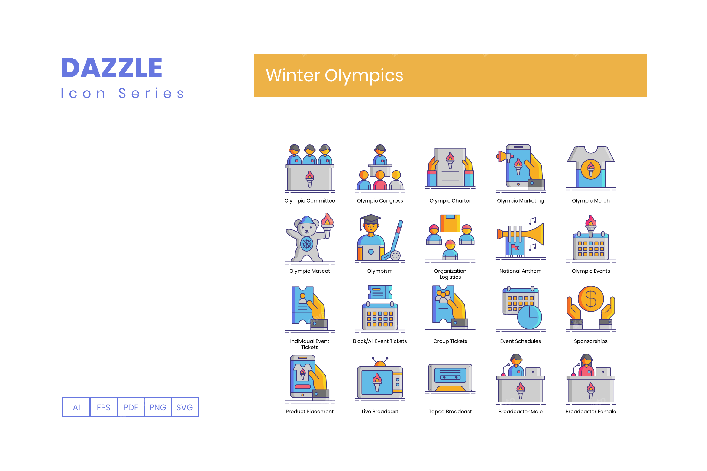 70 Winter Olympics Icons, Icons | GraphicRiver
