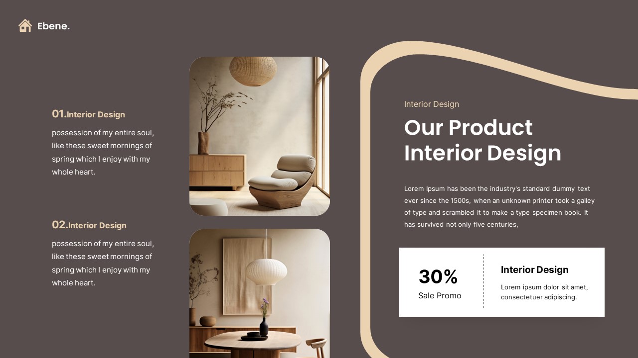 Interior Space Design PowerPoint Template, Presentation Templates ...